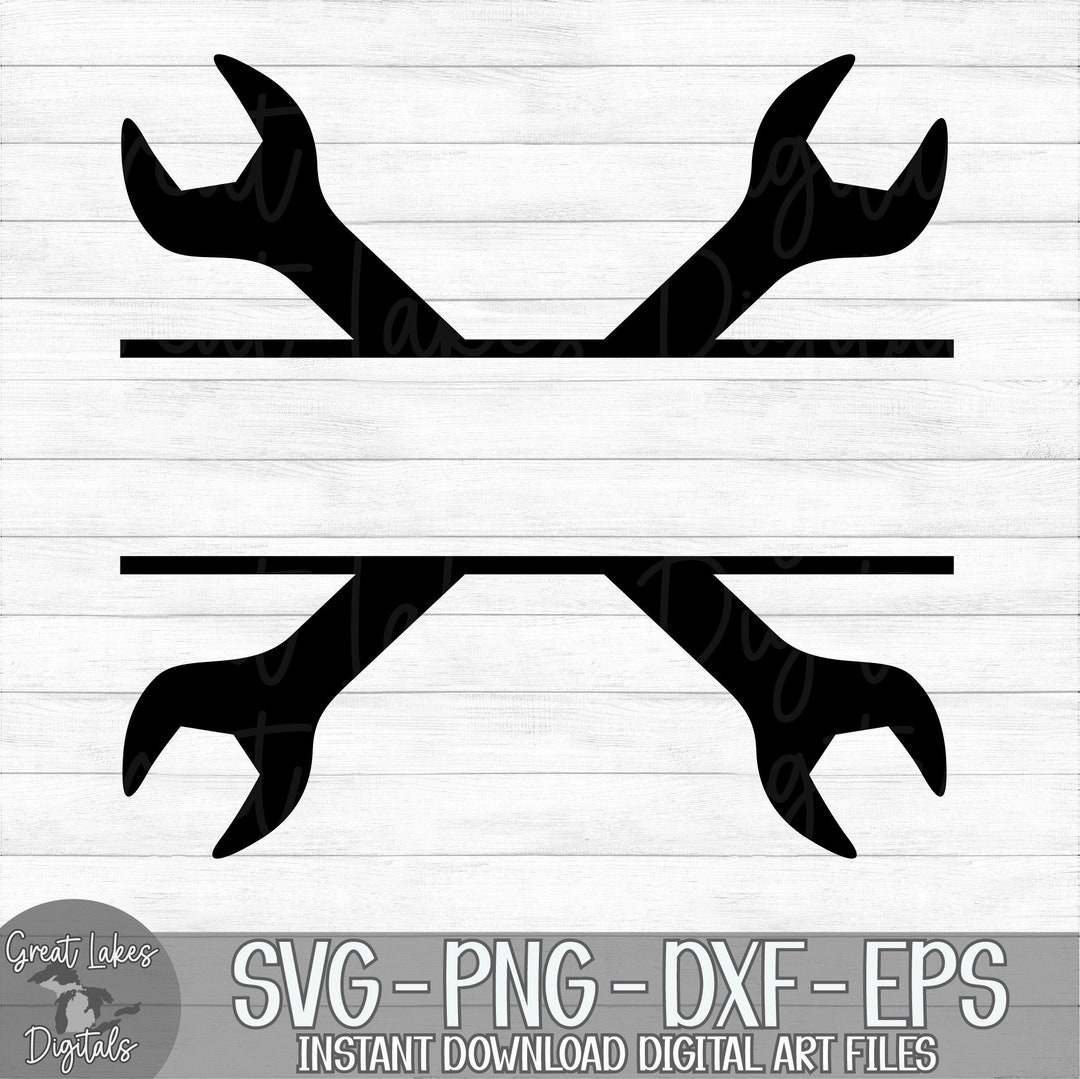 Crossed Wrenches Instant Digital Download Svg, Png, Dxf, and Eps Files ...