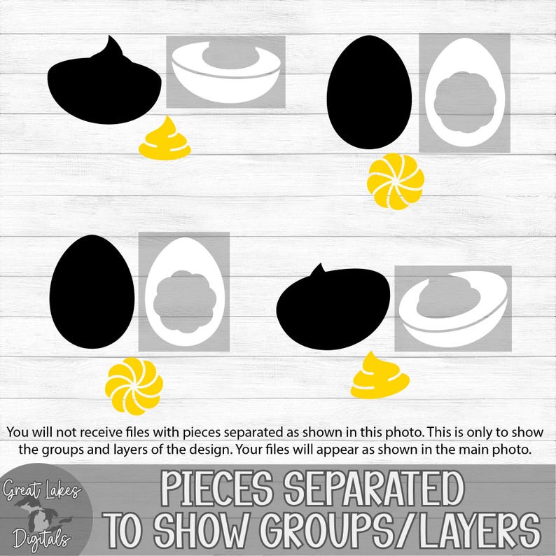 Deviled Eggs Bundle of 4 - Instant Digital Download - Svg, Png, Dxf ...