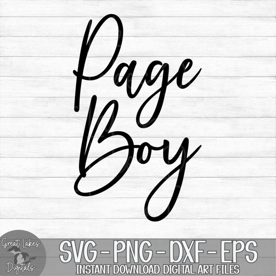 Page Boy Instant Digital Download Svg Png Dxf and Eps - Etsy