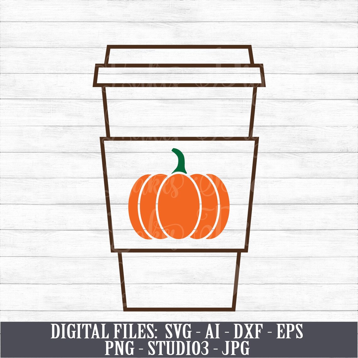 Pumpkin Spice Latte Coffee Cup Takeaway to Go Fall - Etsy
