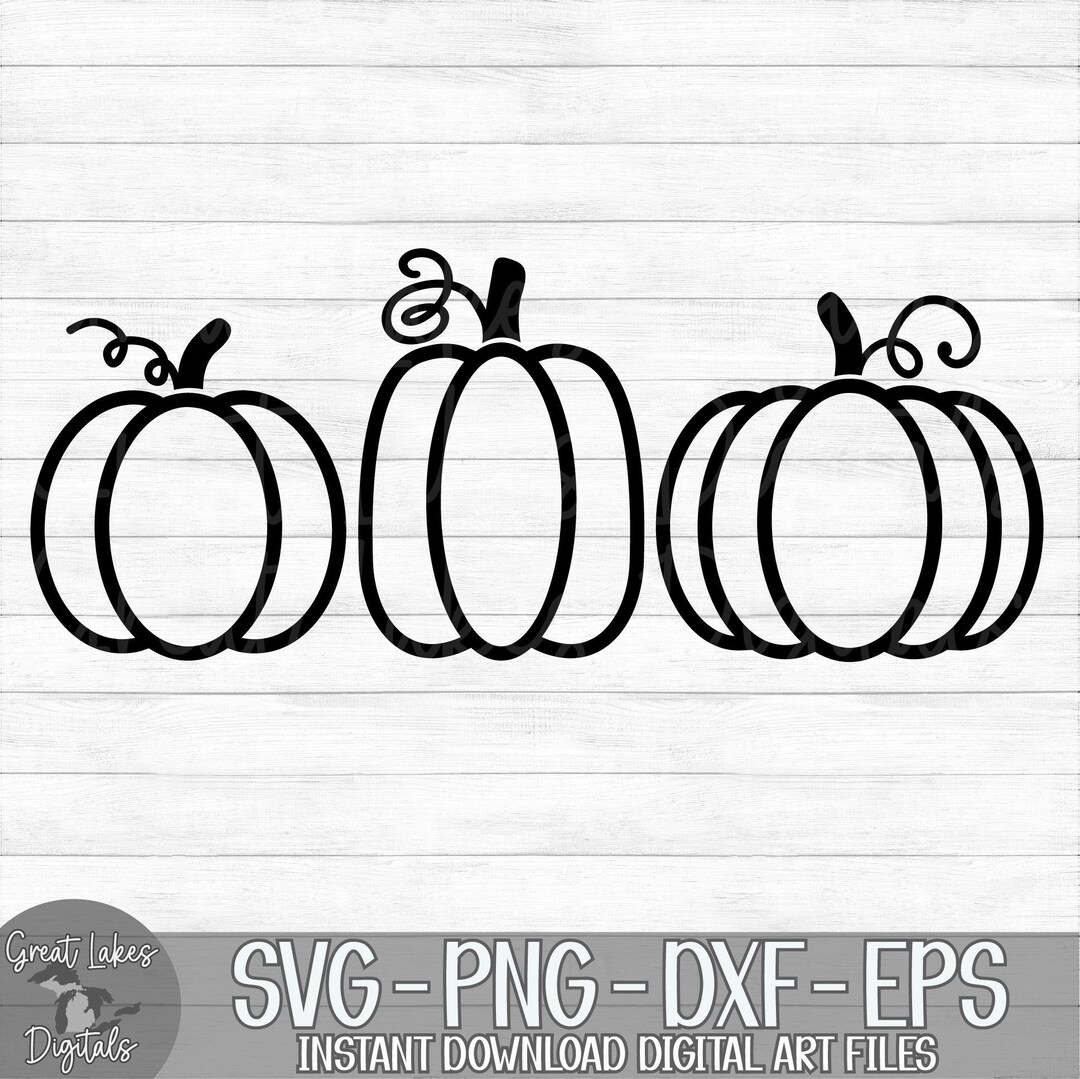 Pumpkins Instant Digital Download Svg, Png, Dxf, and Eps Files Included ...