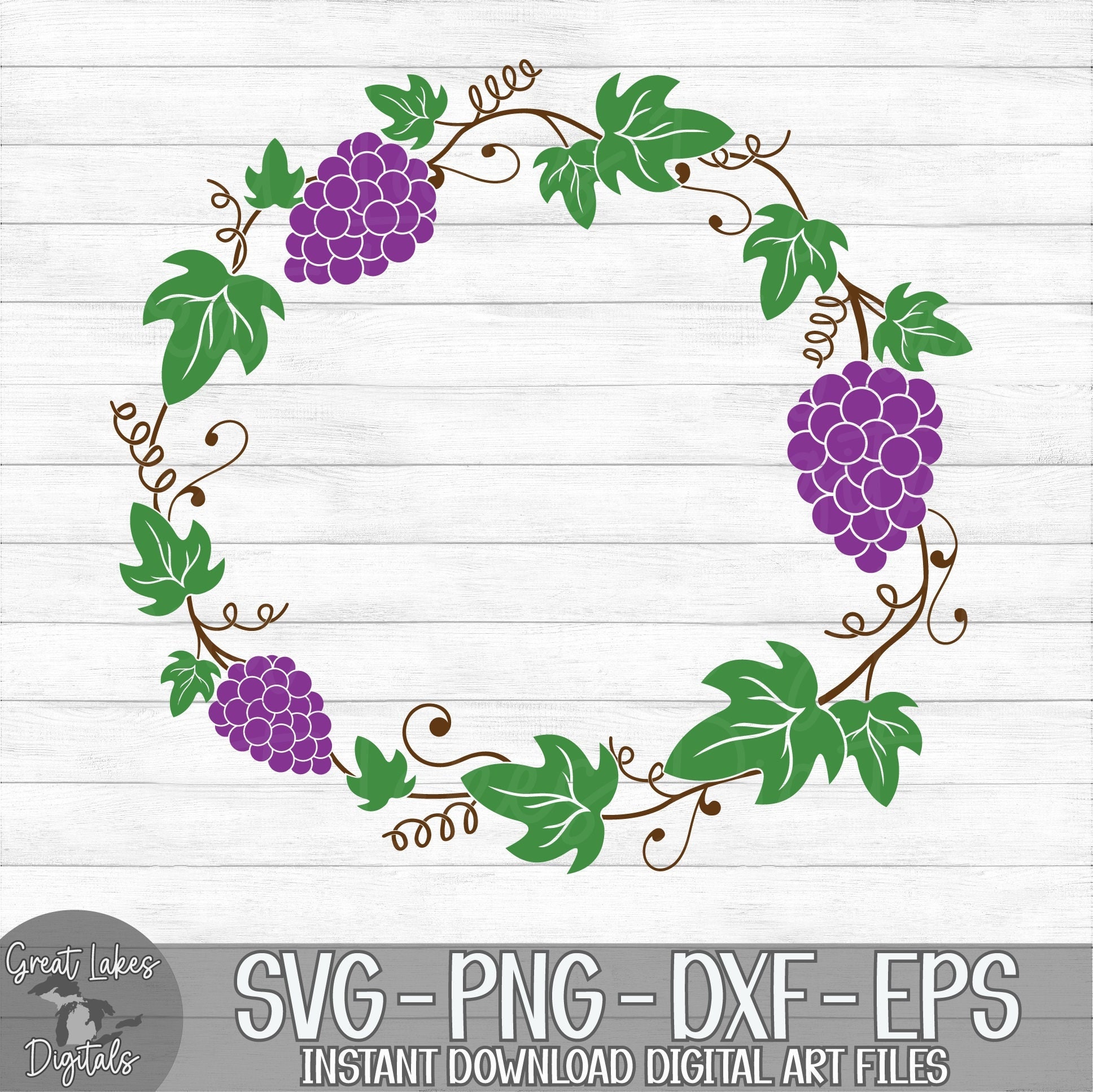 Purple Grape Vine Border