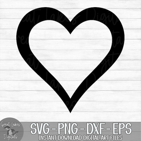 Heart Instant Digital Download Svg Png Dxf and Eps - Etsy