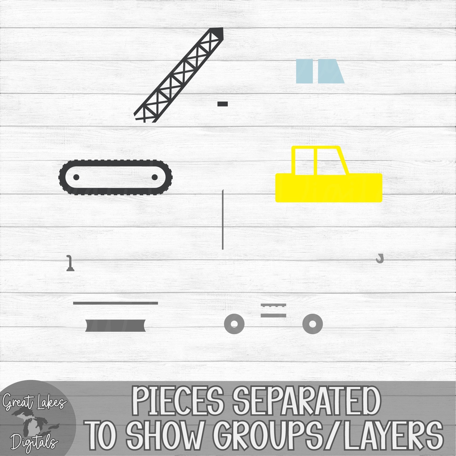 Crawler Crane Instant Digital Download Svg Png Dxf and - Etsy