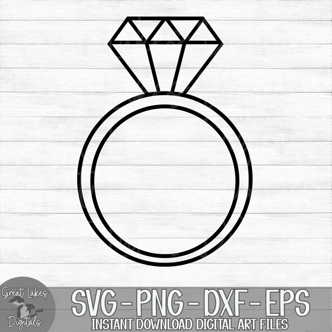 Wedding Ring, Engagement Ring - Instant Digital Download - Svg, Png ...
