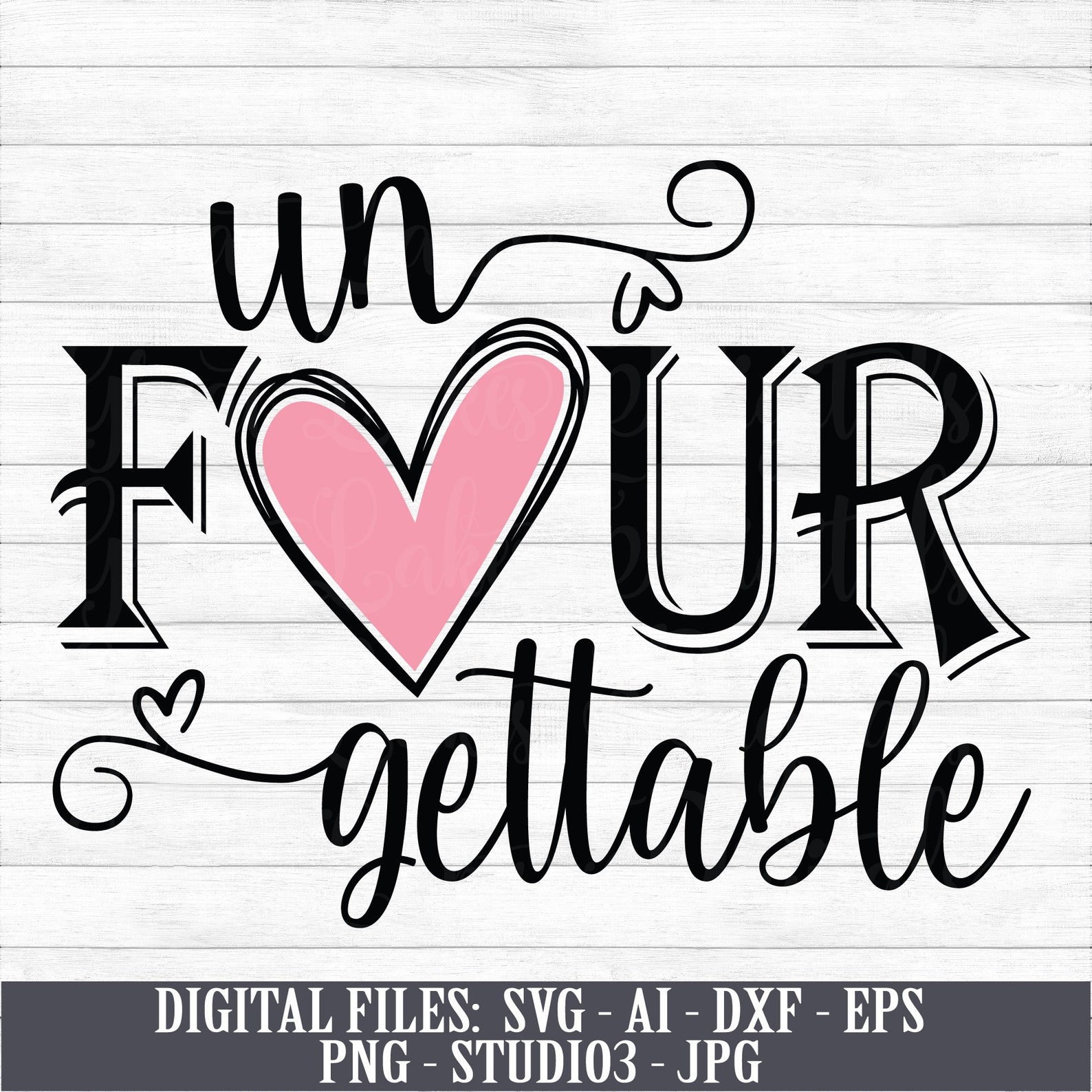 Un FOUR Gettable Instant Digital Download Svg Ai Dxf | Etsy