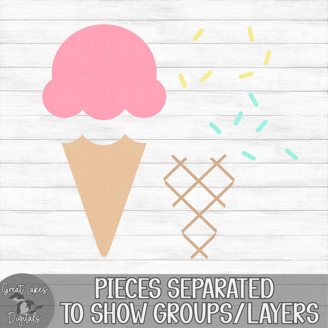 Ice Cream - Instant Digital Download - Svg, Png, Dxf, and Eps Files ...