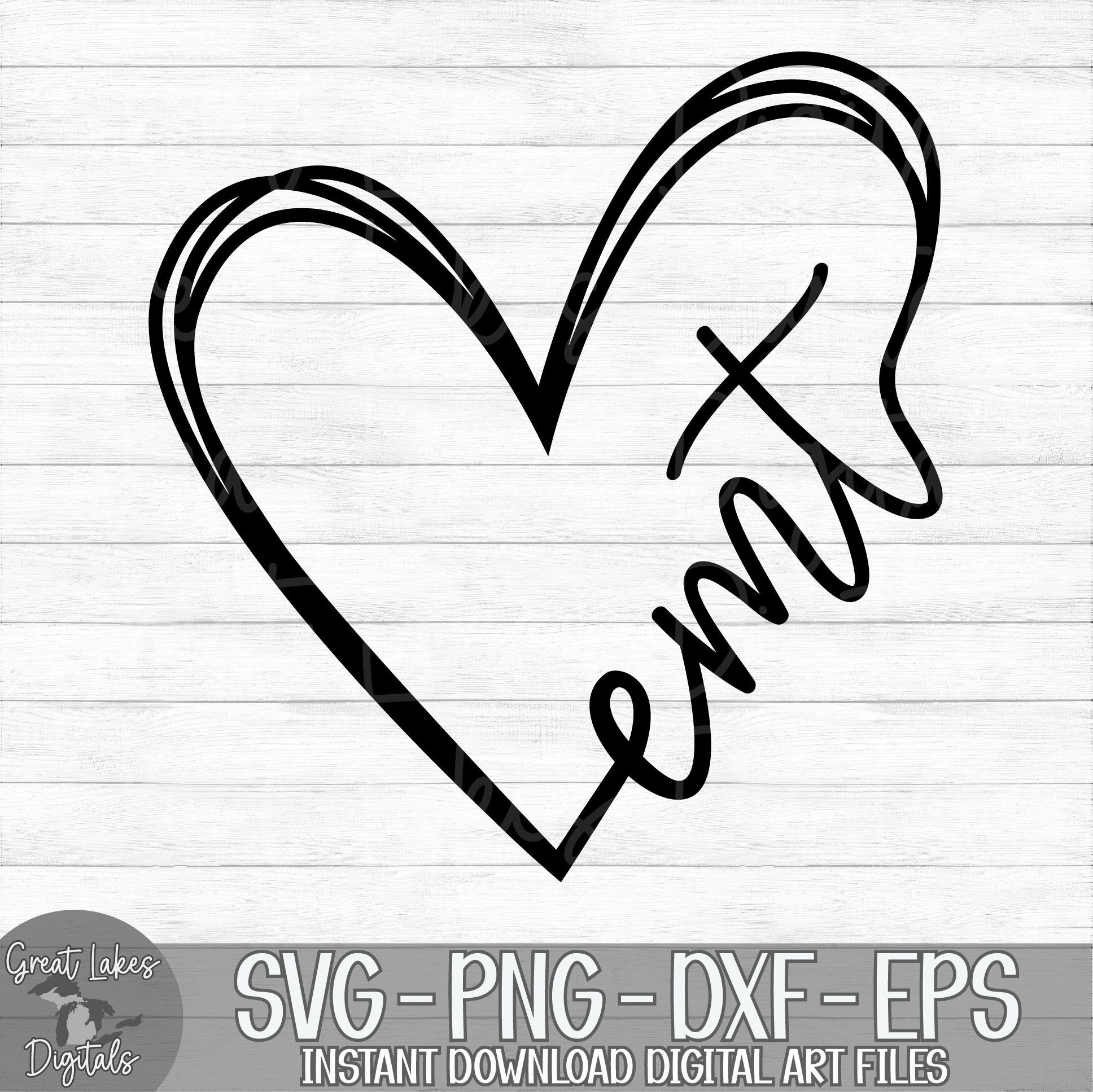 EMT Heart - Instant Digital Download - Svg, Png, Dxf, and Eps Files ...