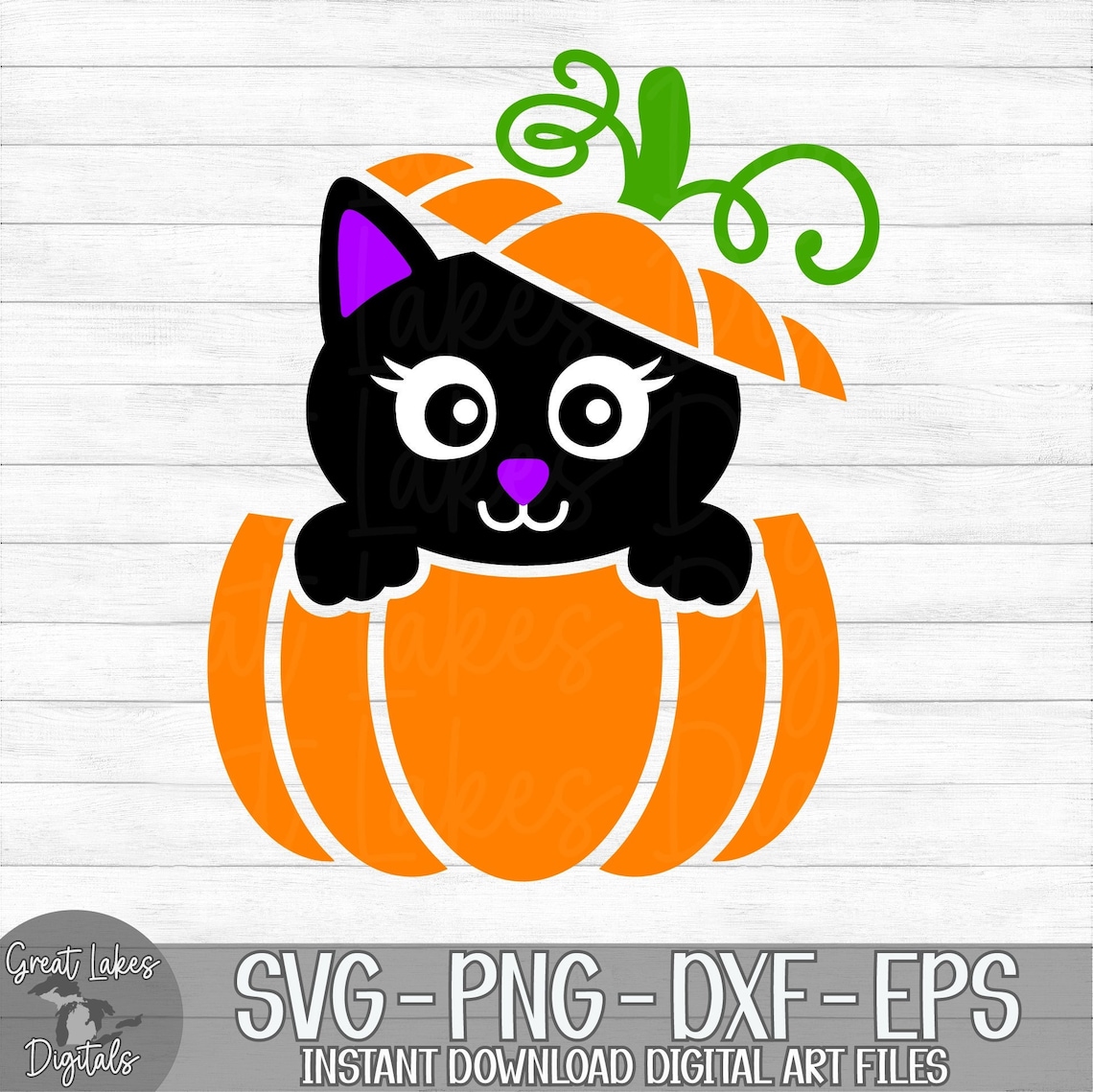 Halloween Cat in Pumpkin Instant Digital Download Svg - Etsy