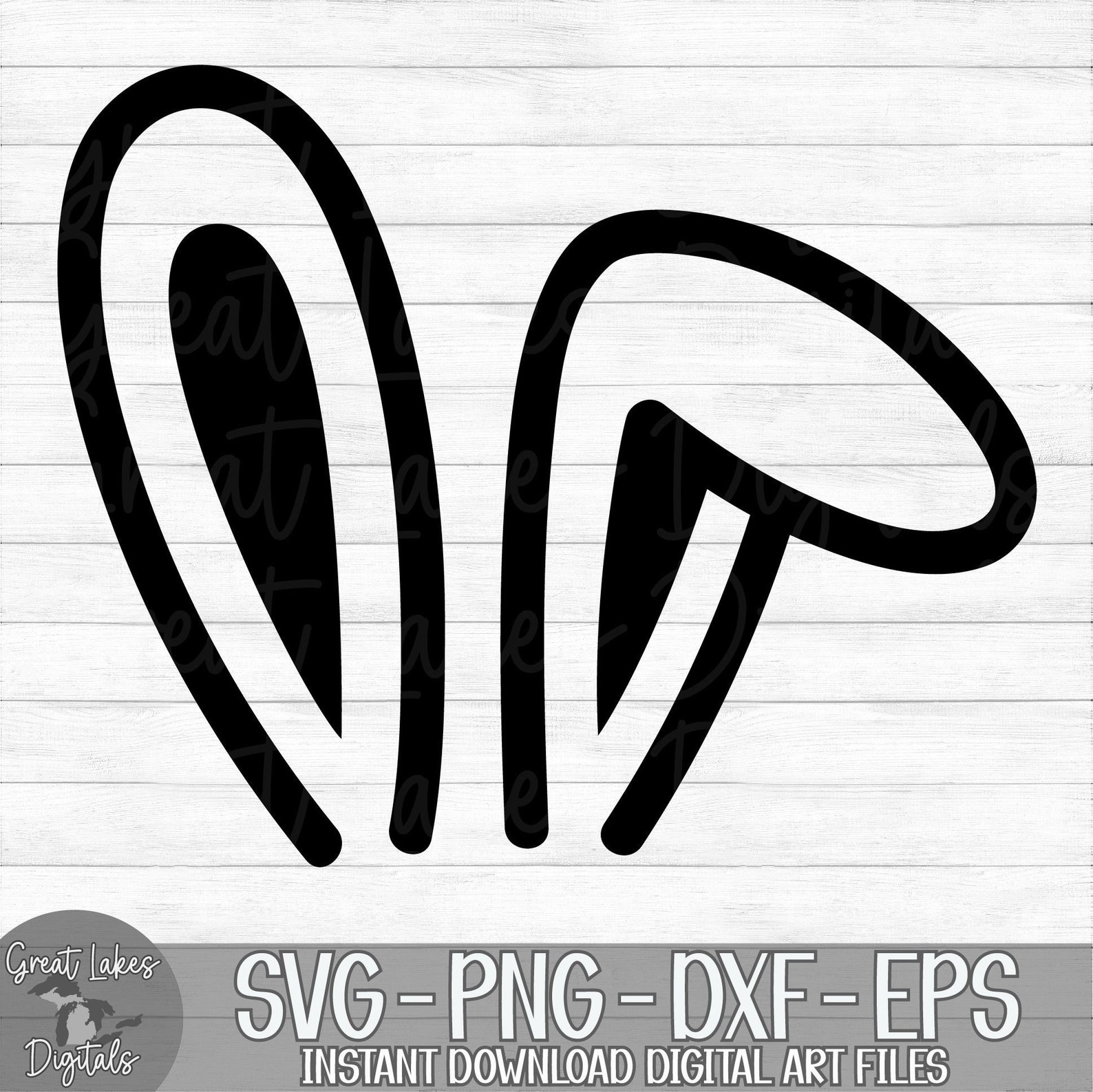 Bunny Ears Instant Digital Download Svg Png Dxf and Eps - Etsy