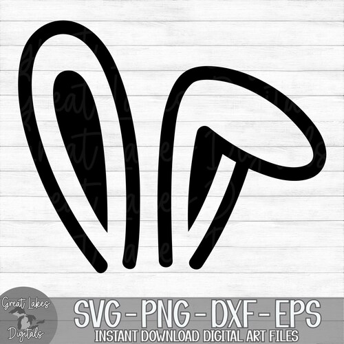 Bunny Ears Instant Digital Download Svg Png Dxf and Eps - Etsy