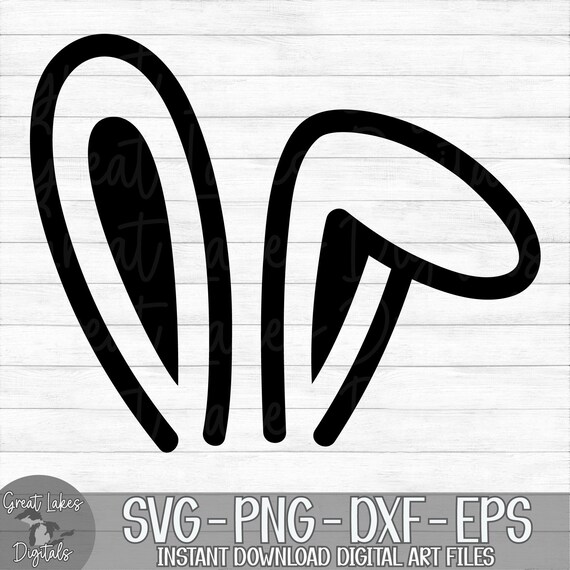 Bunny Ears Instant Digital Download Svg Png Dxf and Eps - Etsy