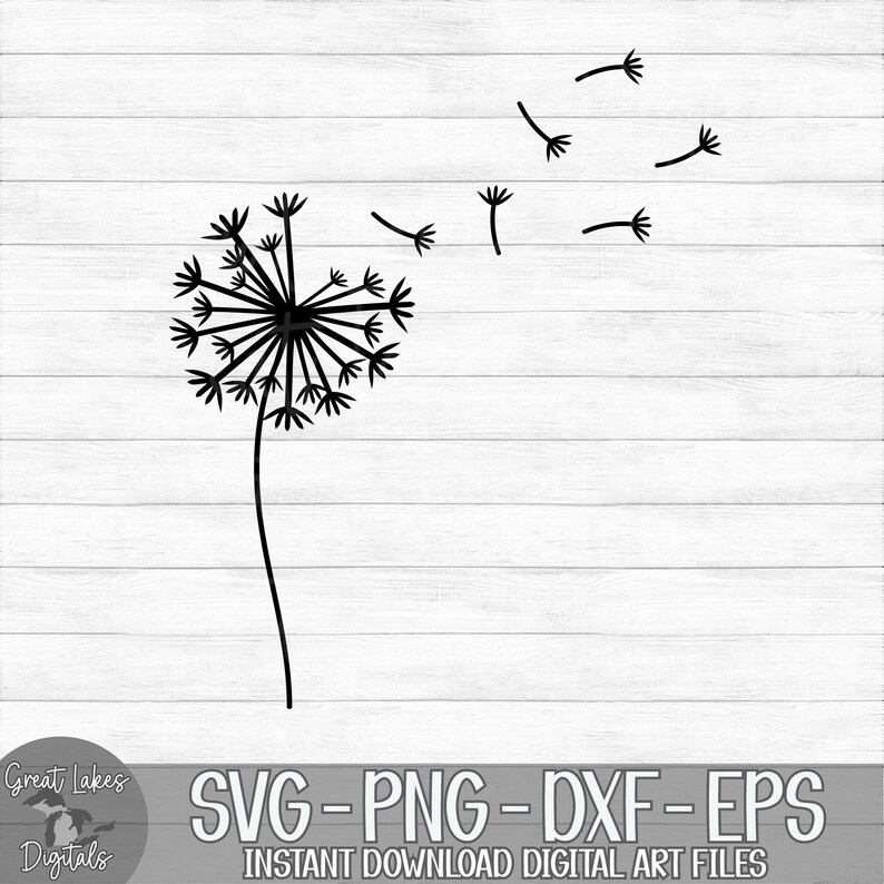 Dandelion Instant Digital Download Svg Png Dxf and Eps - Etsy