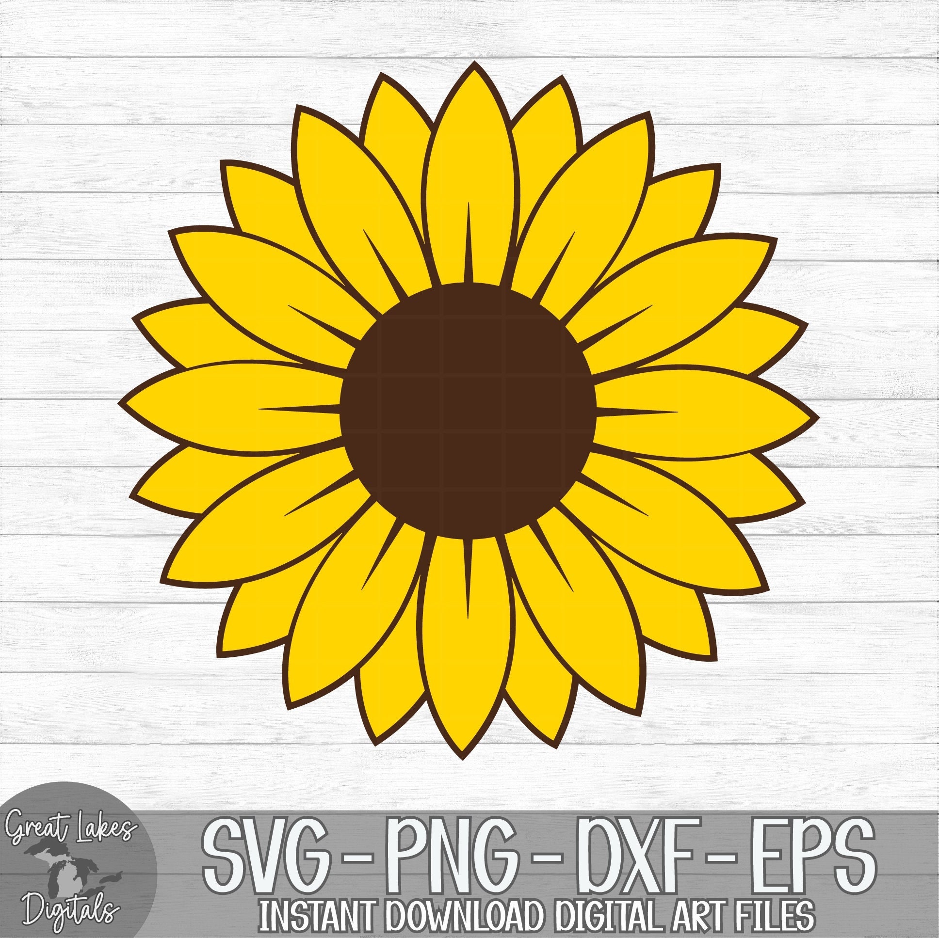 Sunflower Instant Digital Download Svg Png Dxf and Eps - Etsy