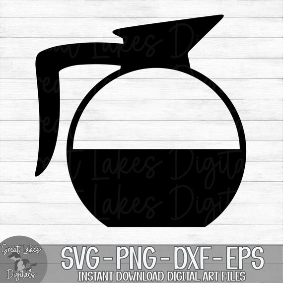 Coffee Pot Instant Digital Download Svg Png Dxf and Eps - Etsy
