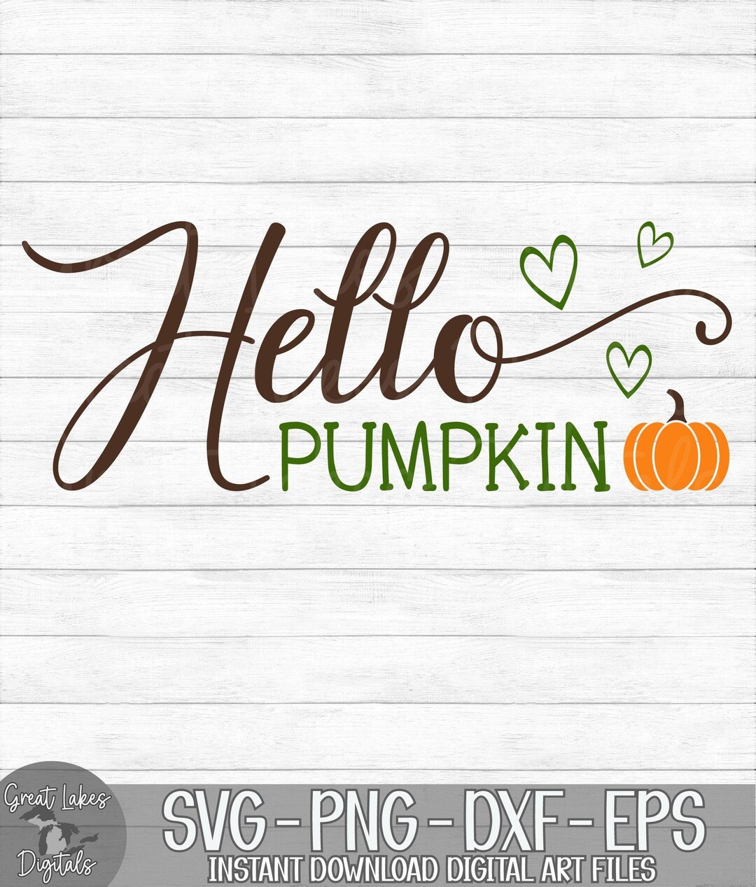 Hello Pumpkin - Instant Digital Download - Svg, Png, Dxf, and Eps Files ...