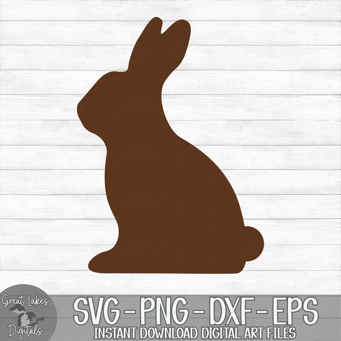 Chocolate Easter Bunny - Instant Digital Download - Svg, Png, Dxf, and ...