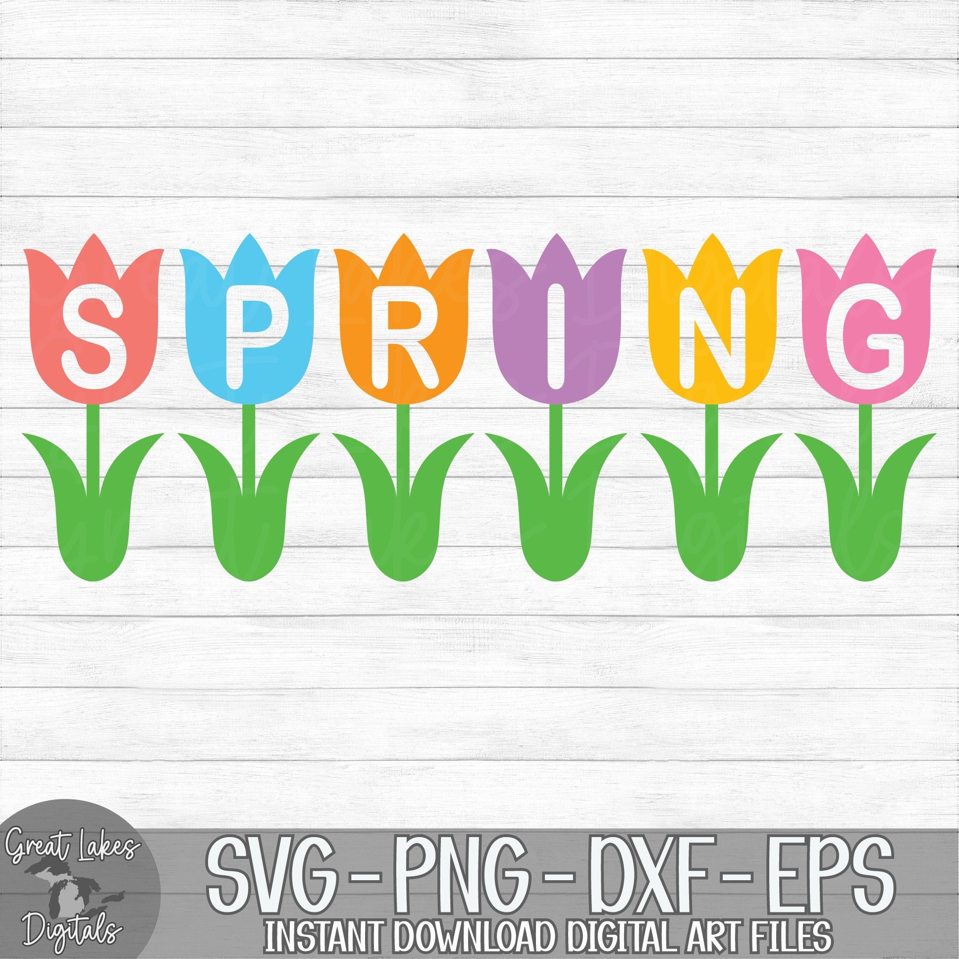 Spring Tulips Instant Digital Download Svg Png Dxf and - Etsy