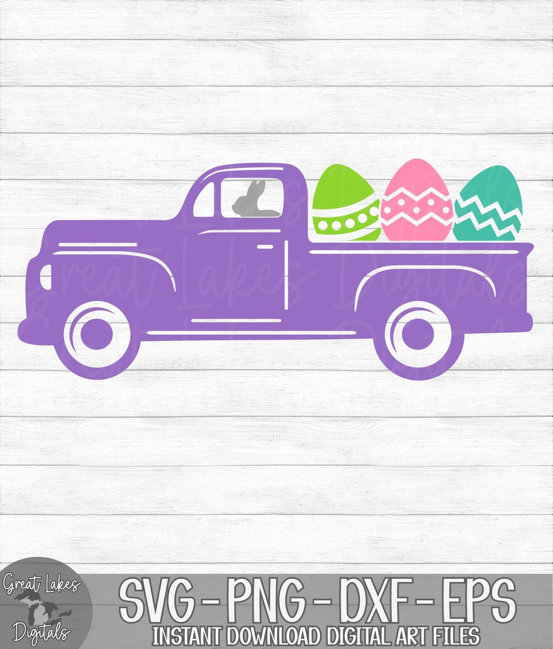 Easter Truck - Instant Digital Download - Svg, Png, Dxf, and Eps Files ...
