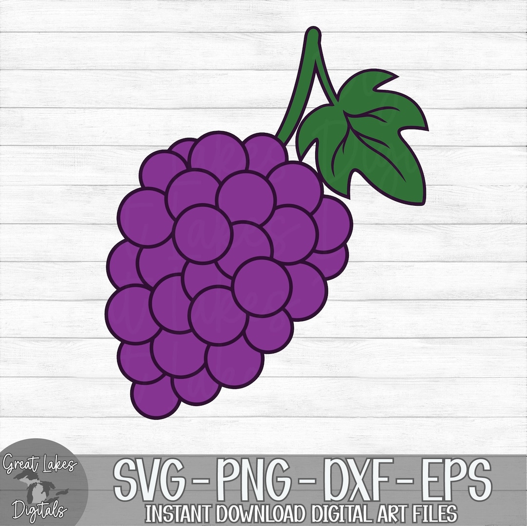 Grapes - Instant Digital Download - Svg, Png, Dxf, and Eps Files ...