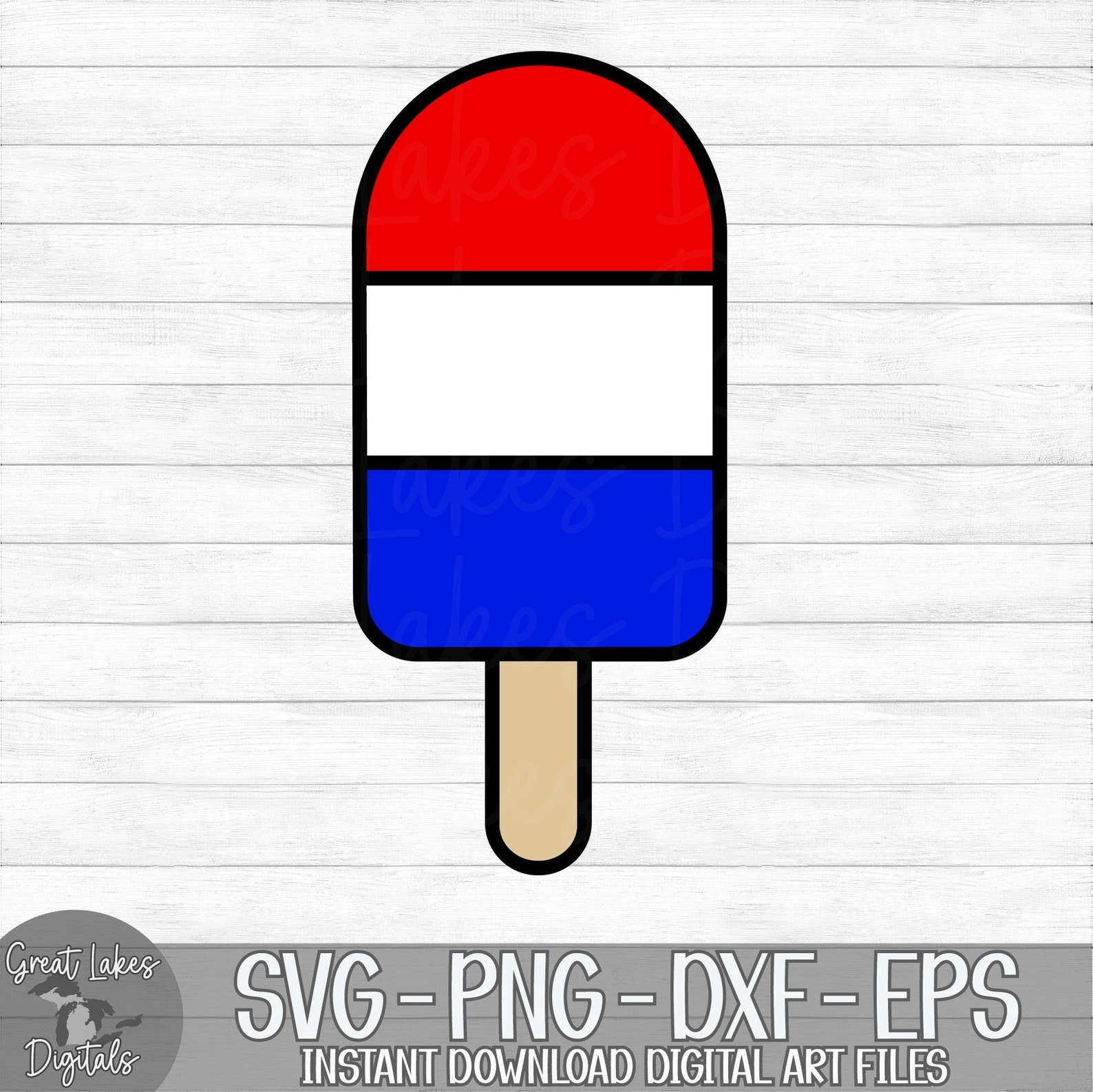 Red White & Blue Popsicle Instant Digital Download Svg - Etsy
