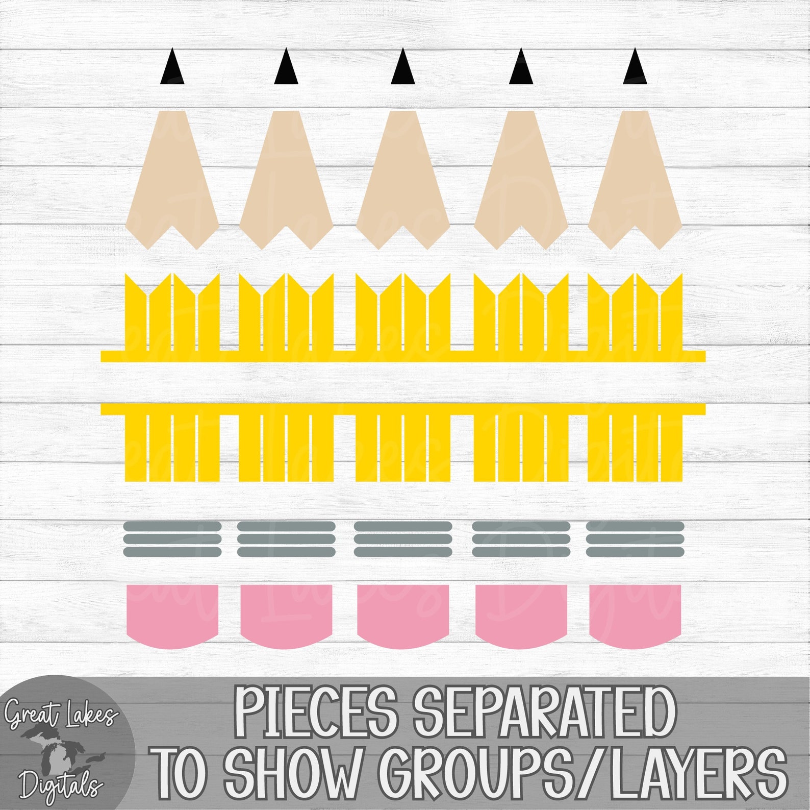 Pencil Monogram Back to School Pencil Cut File Instant - Etsy