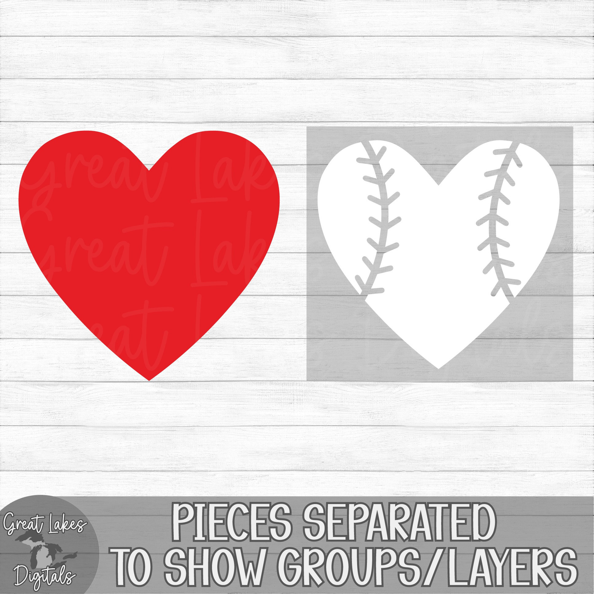 Baseball Heart - Instant Digital Download - Svg, Png, Dxf, and Eps ...