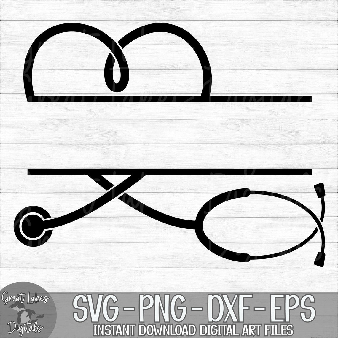 Stethoscope Heart Nursing Name Frame Monogram Nurse - Etsy