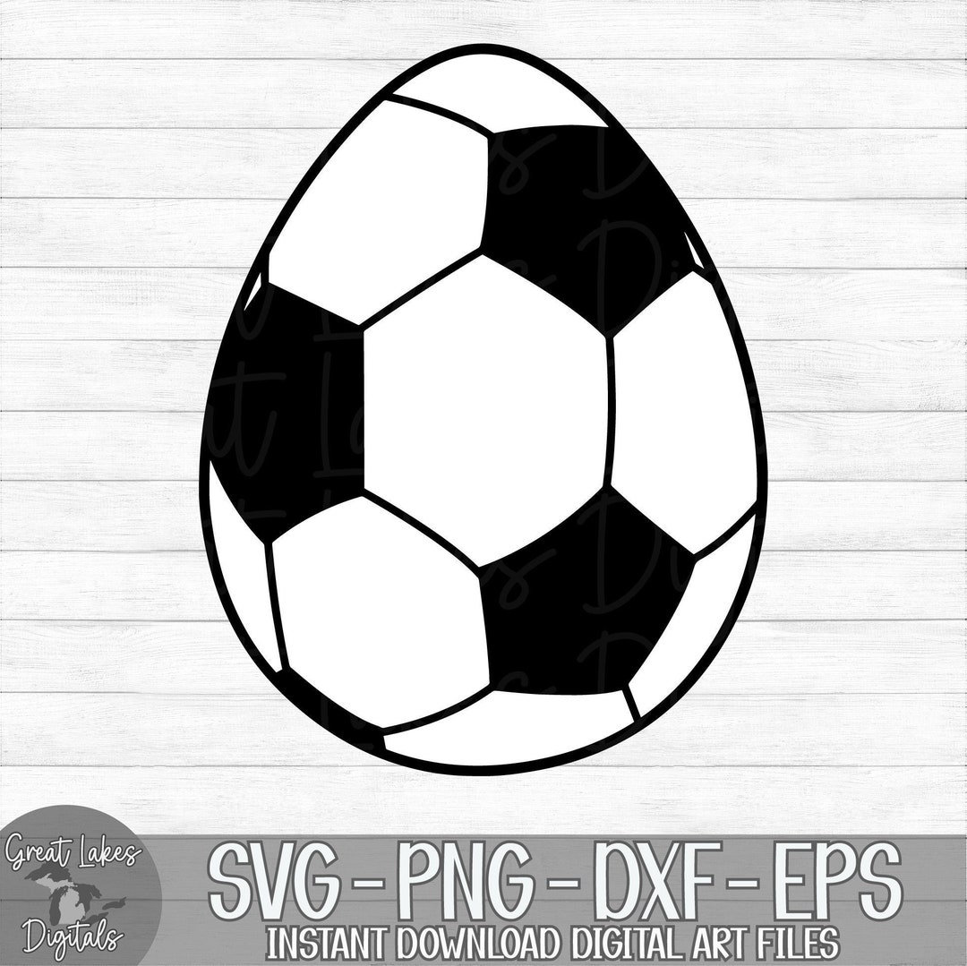 Soccer Ball Easter Egg - Instant Digital Download - Svg, Png, Dxf, and ...
