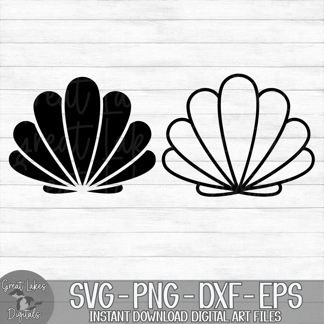 Seashells Instant Digital Download Svg, Png, Dxf, and Eps Files ...