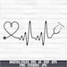 Heartbeat Stethoscope Nurse Doctor EKG Instant Digital | Etsy