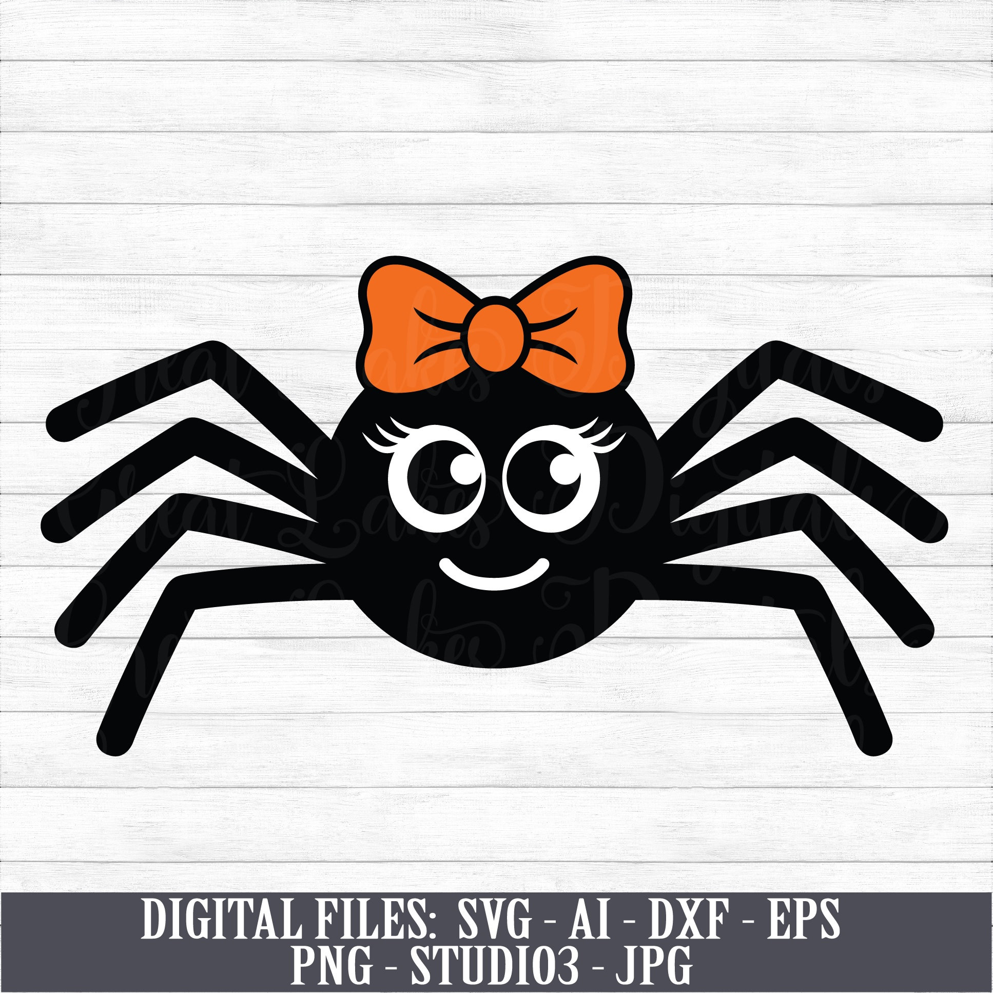 Girl Spider with Bow Instant Digital Download svg ai dxf | Etsy