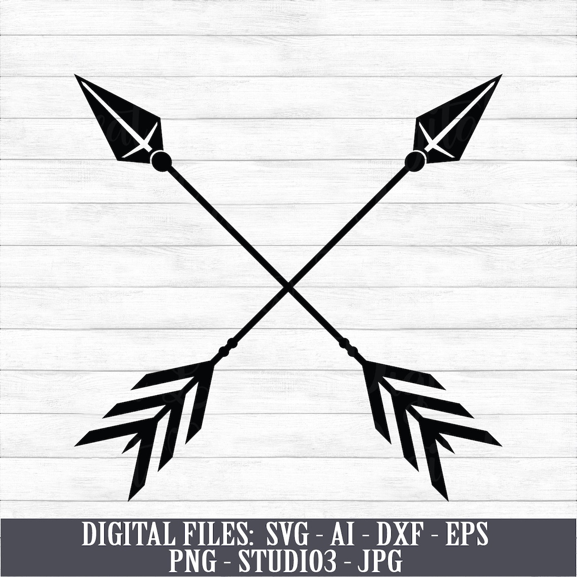 Crossed Arrows Instant Digital Download svg ai dxf eps | Etsy