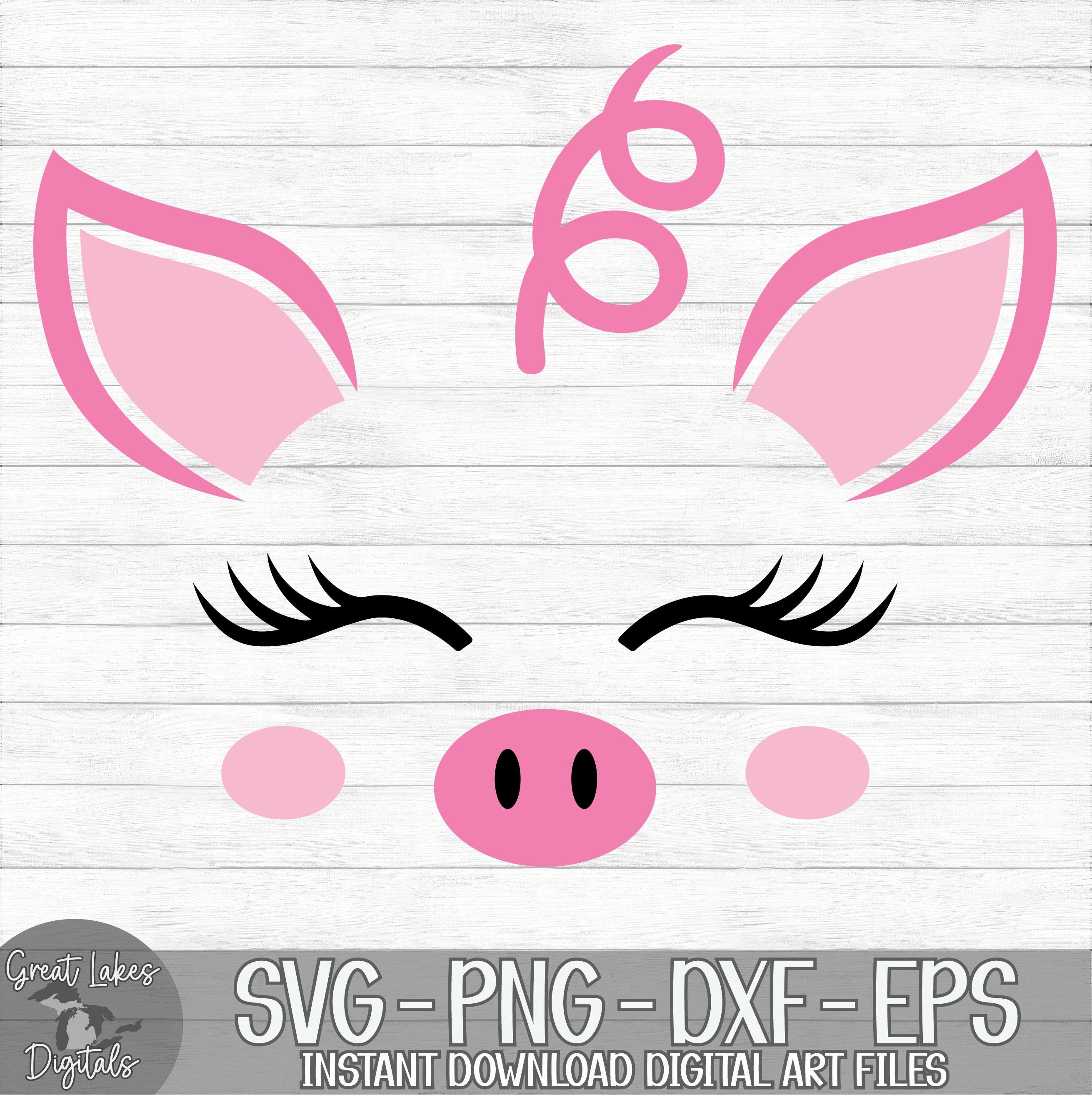 Pig Face Svg Png Dxf Eps Digital Download - Etsy