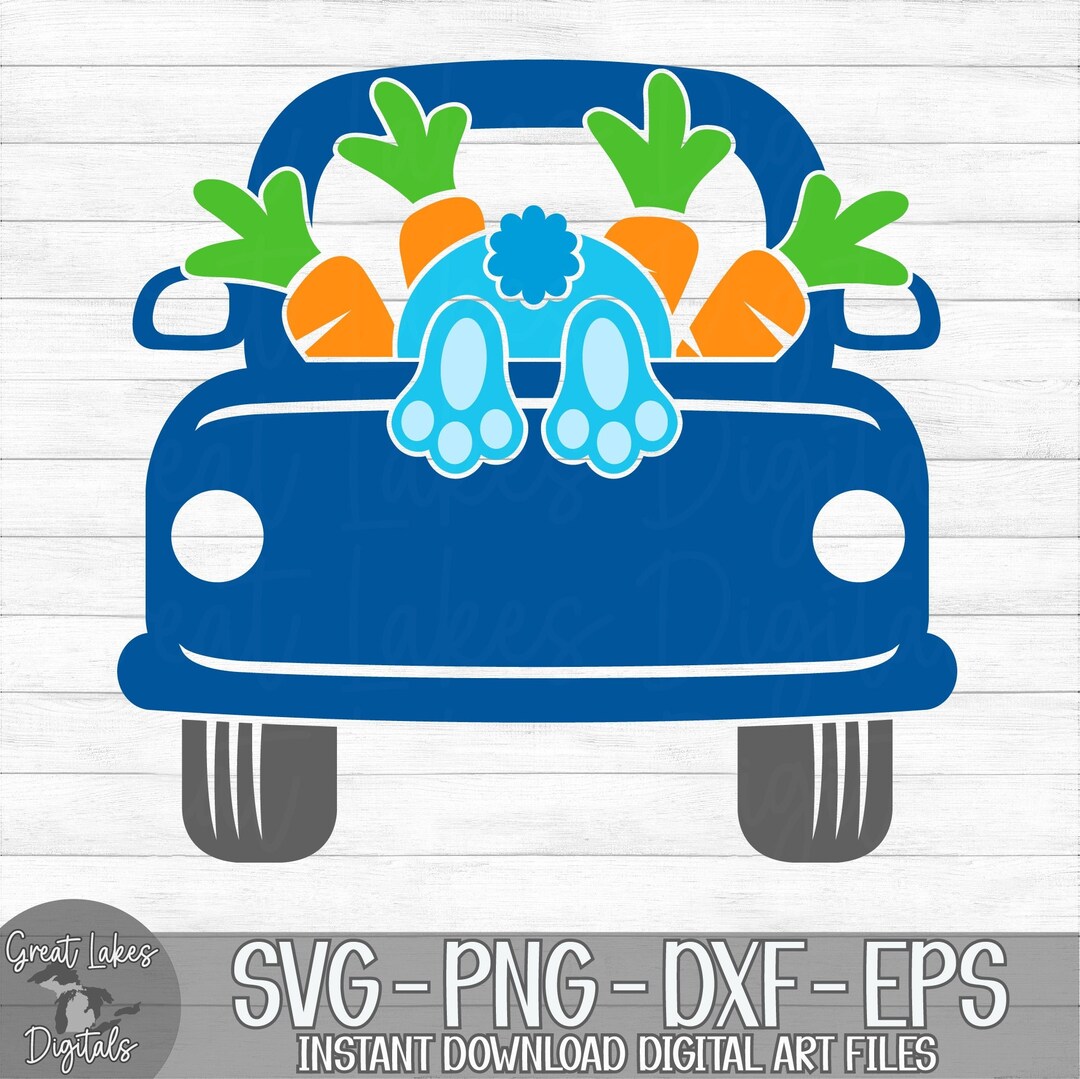 Easter Truck - Instant Digital Download - Svg, Png, Dxf, and Eps Files ...