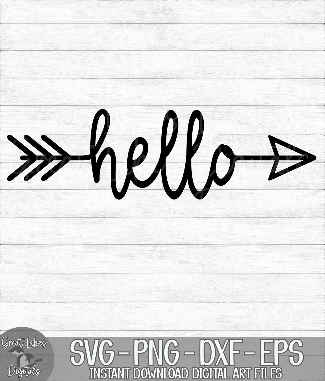 Hello - Instant Digital Download - Svg, Png, Dxf, and Eps Files ...