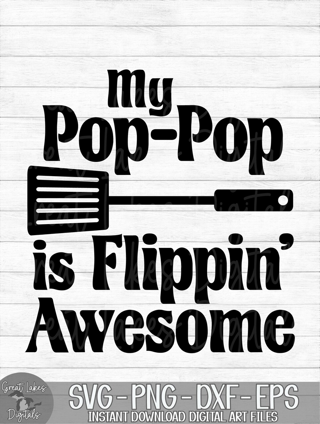 My Pop-pop is Flippin' Awesome - Instant Digital Download - Svg, Png ...