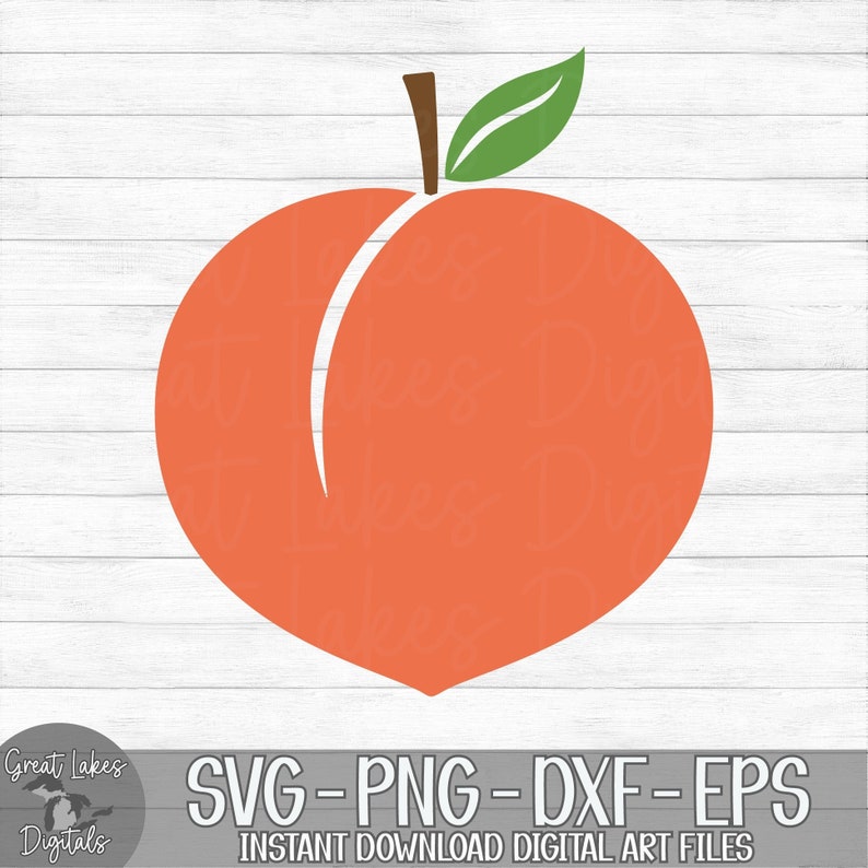 Peach Instant Digital Download Svg Png Dxf and Eps - Etsy