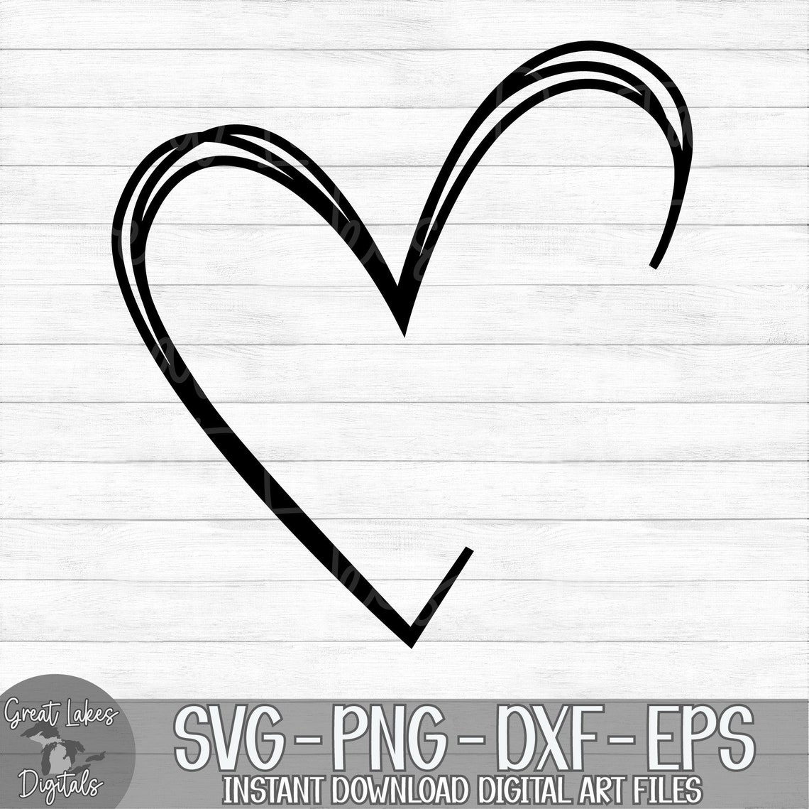 Heart Instant Digital Download Svg Png Dxf and Eps - Etsy