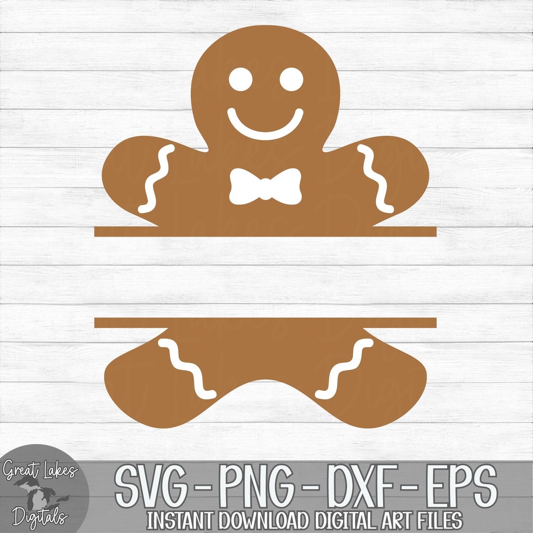 Gingerbread Man - Instant Digital Download - Svg, Png, Dxf, and Eps ...