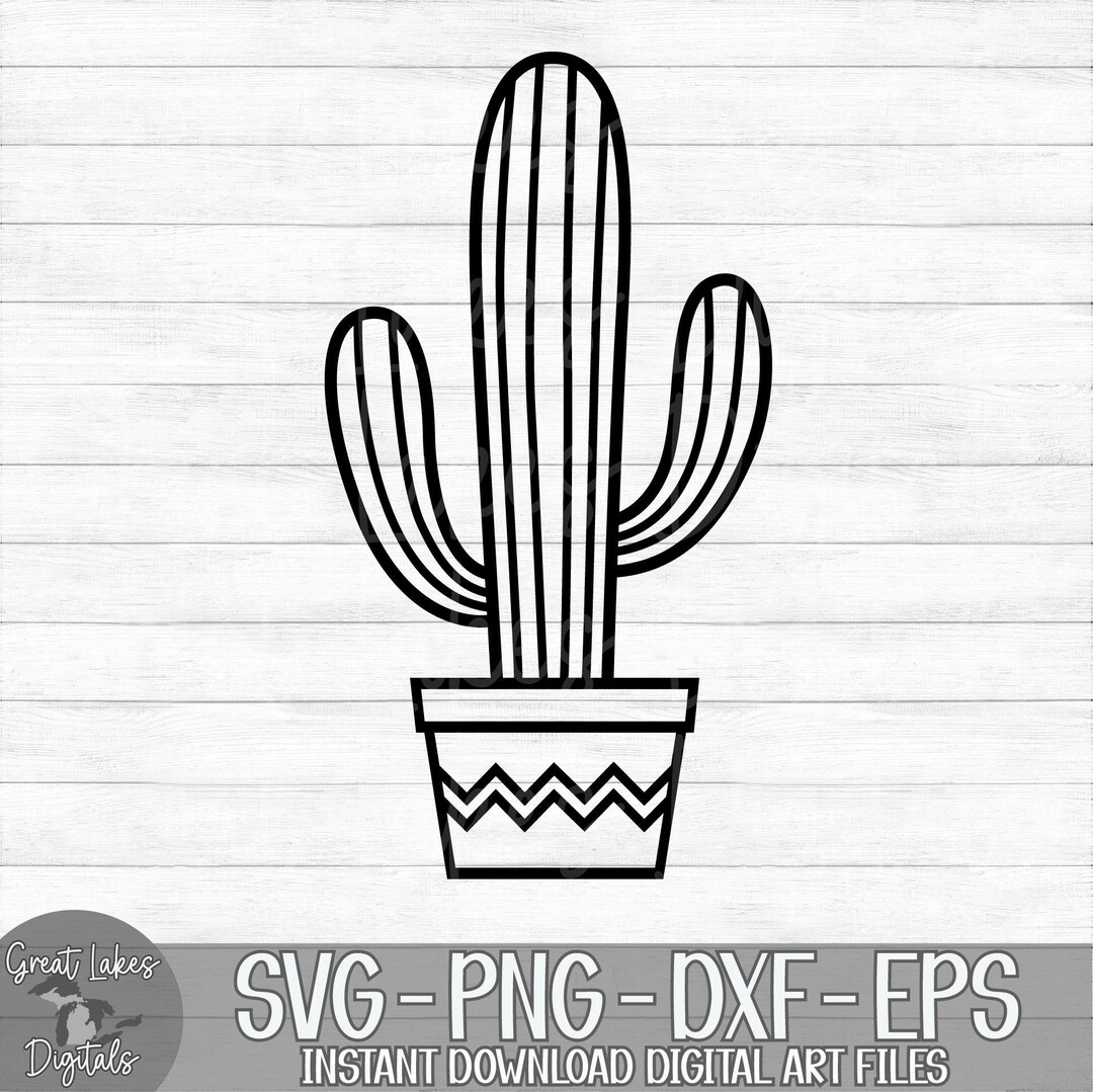 Cactus - Instant Digital Download - Svg, Png, Dxf, and Eps Files ...