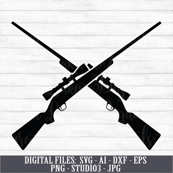 Crossed Hunting Rifles Scoped Rifles Digital Download | Etsy