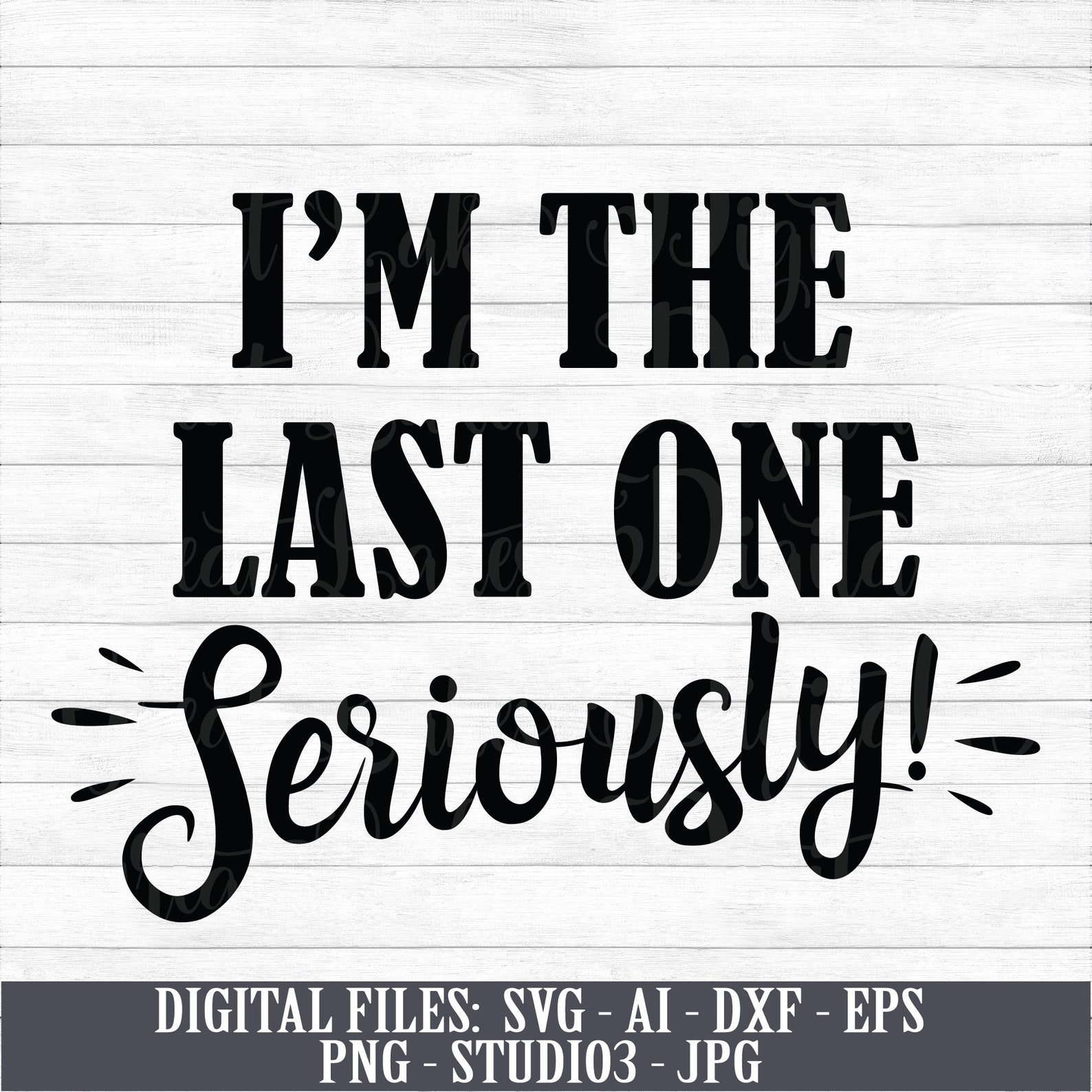 I'm the Last One Seriously Instant Digital Download | Etsy