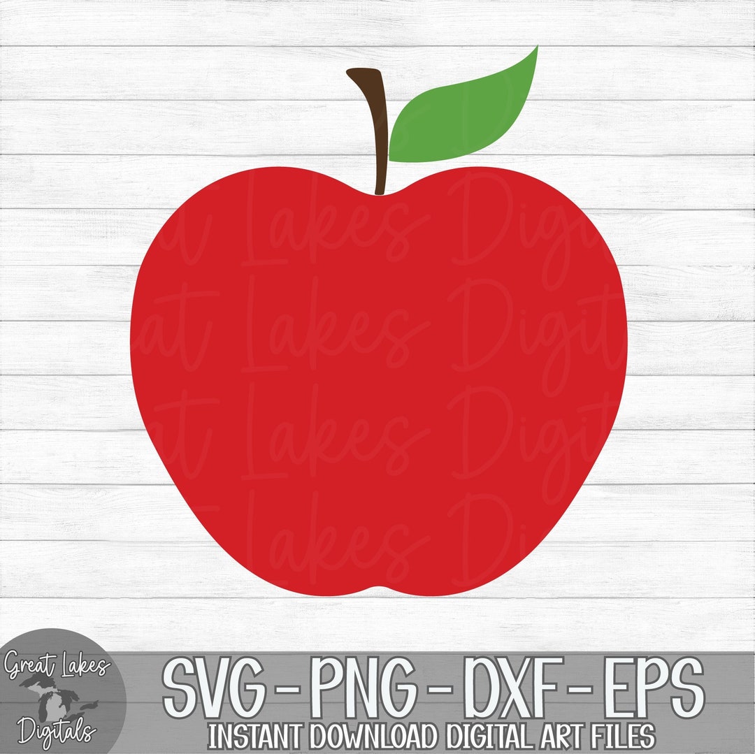 Apple - Back to School, Teacher - Instant Digital Download - Svg, Png ...