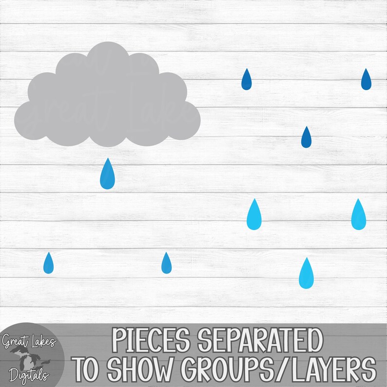 Rain Cloud Instant Digital Download Svg Png Dxf and Eps - Etsy