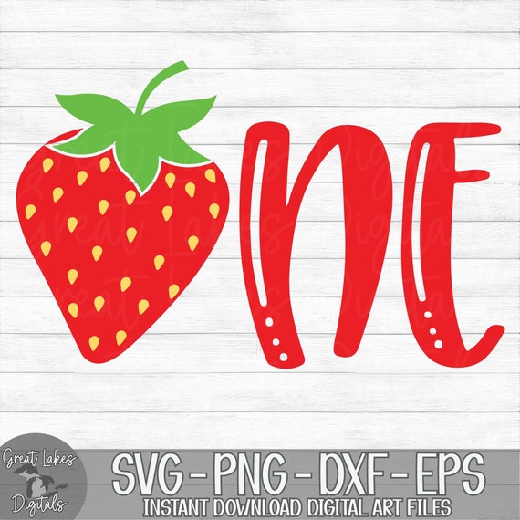 One Strawberry First Birthday Instant Digital Download - Etsy
