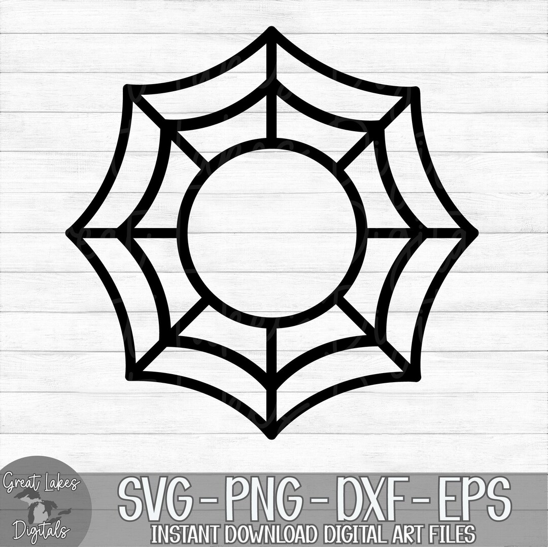 Spiderweb Circle Monogram - Instant Digital Download - Svg, Png, Dxf ...