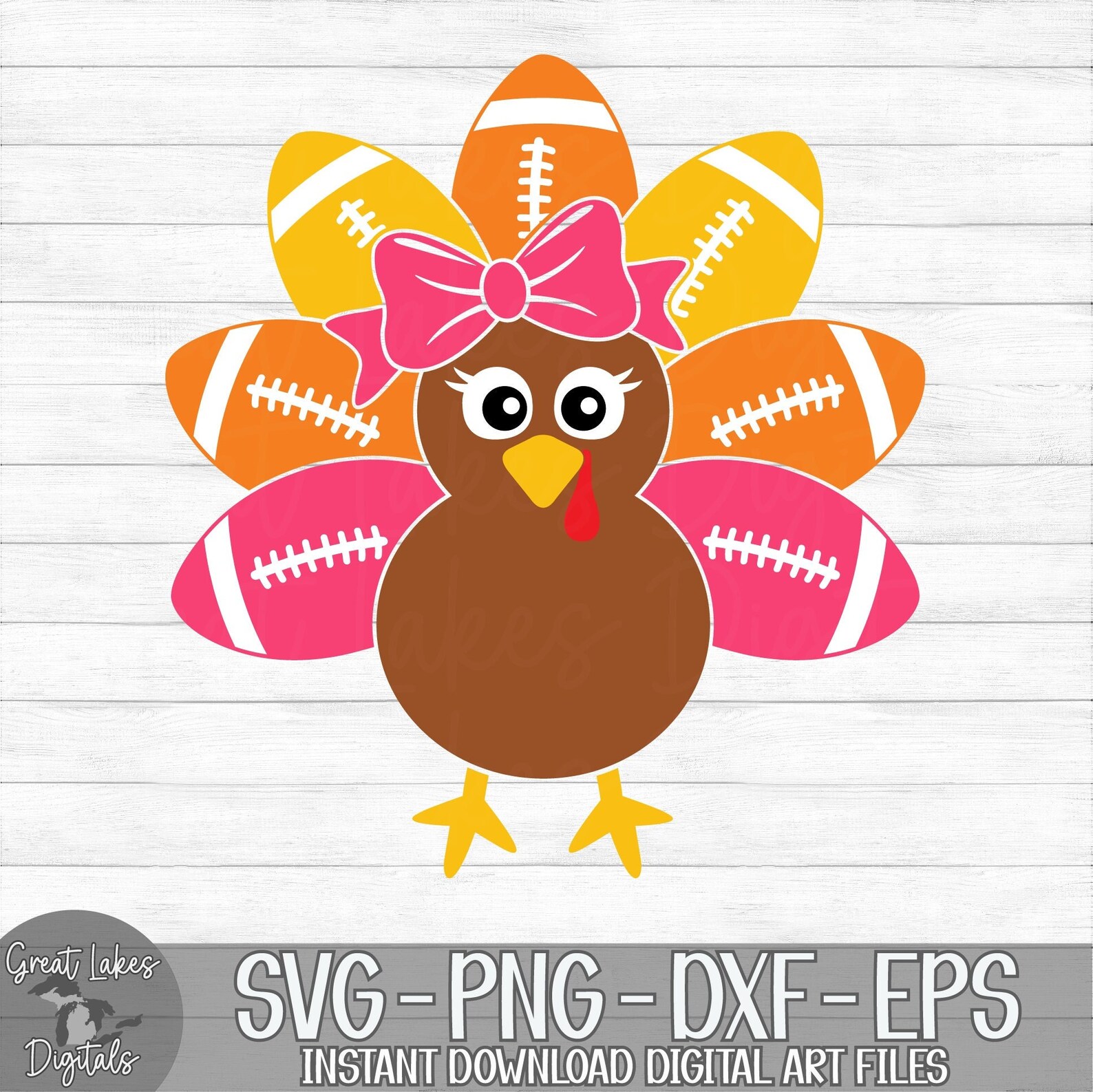 Thanksgiving Football Turkey Instant Digital Download Svg - Etsy