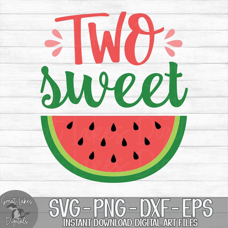 Two Sweet Instant Digital Download Svg Png Dxf and Eps - Etsy