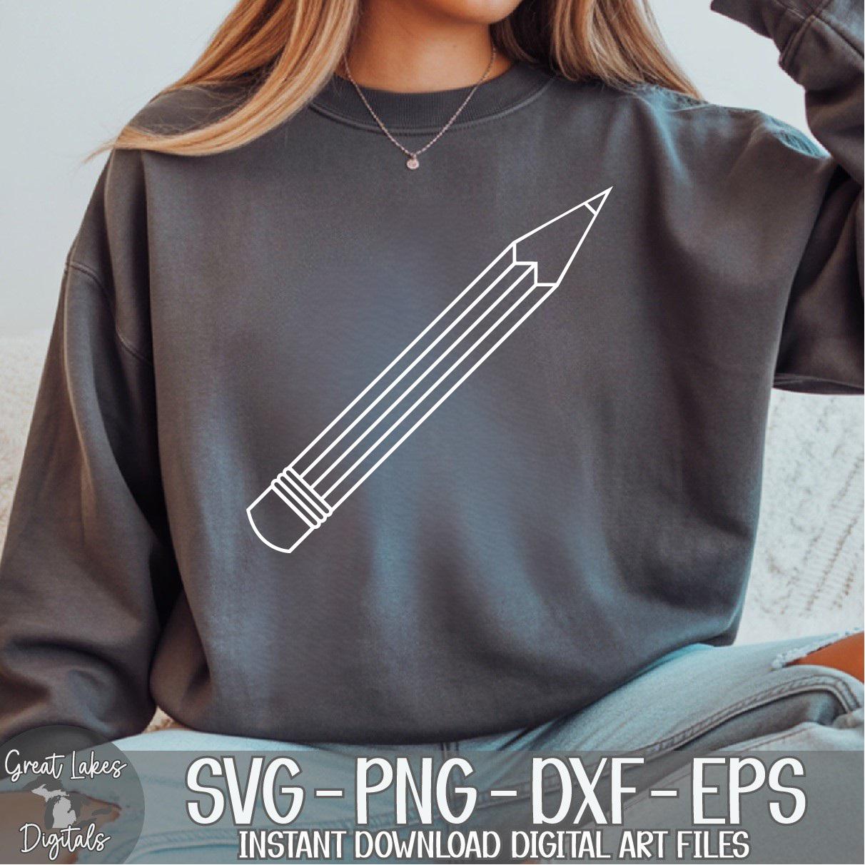 Pencil - Instant Digital Download - Svg, Png, Dxf, and Eps Files ...